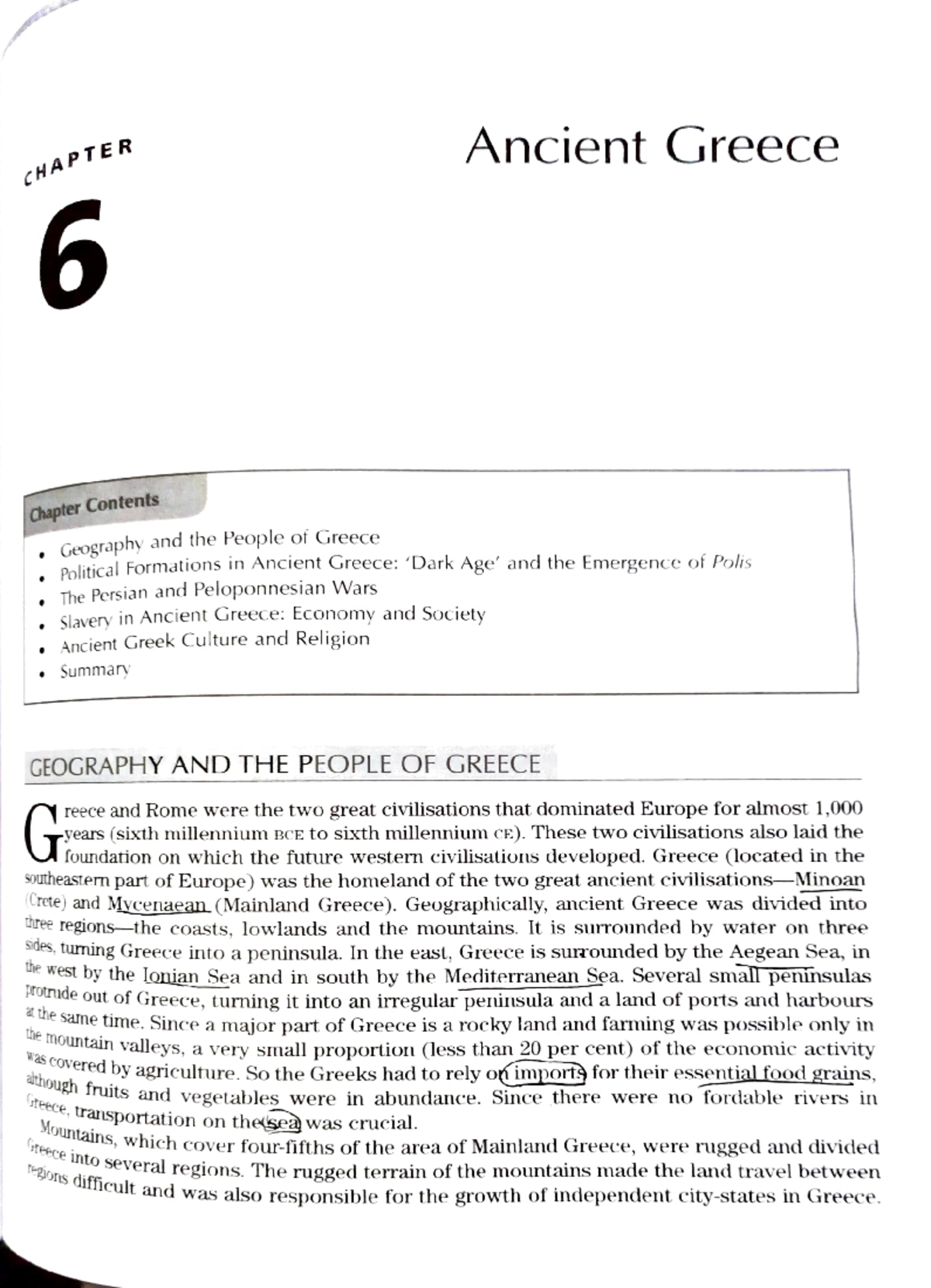 Ancient greece part 1 - CHAPTER Ancient Greece 6 Chapter Contents ...