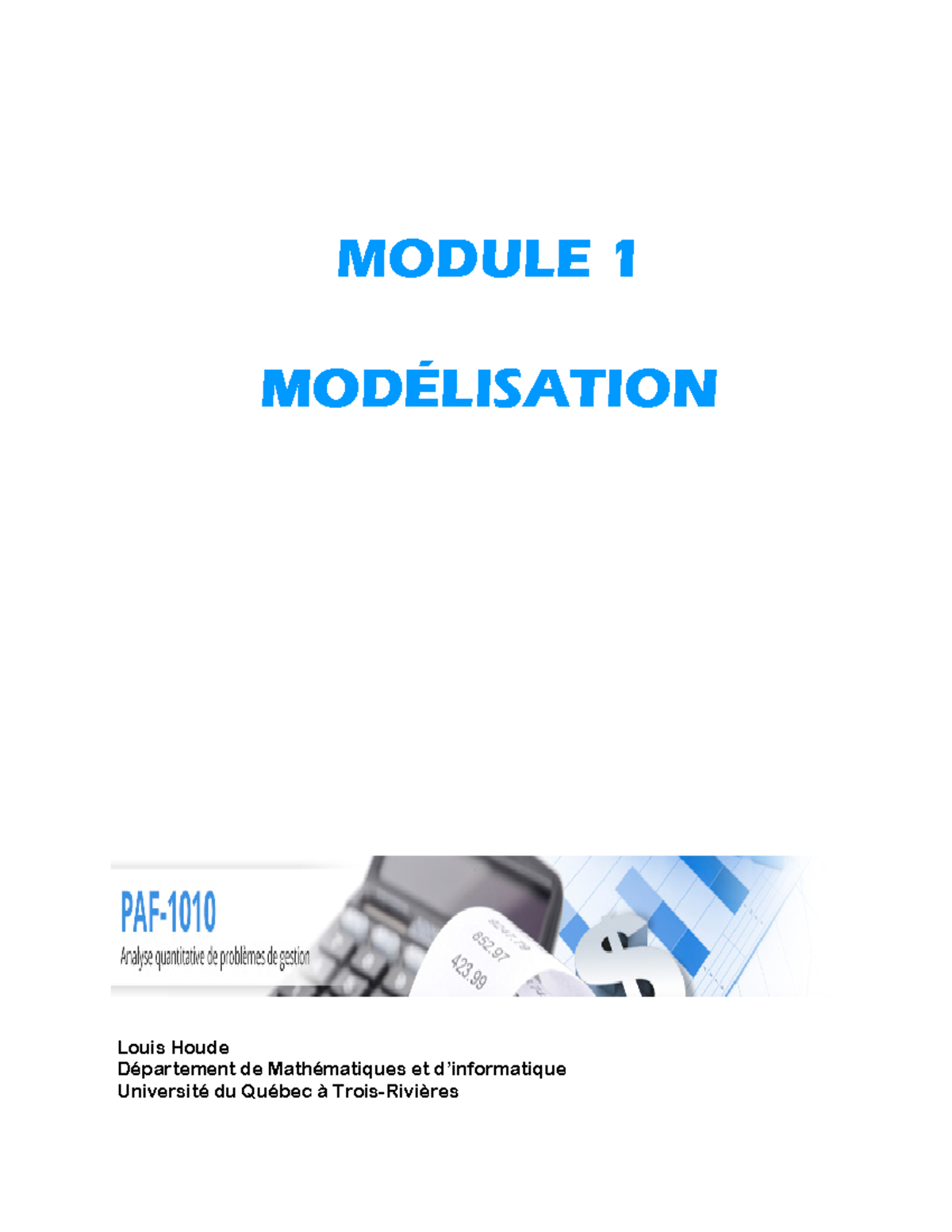 M1 - Notes de cours 1 - - Studocu