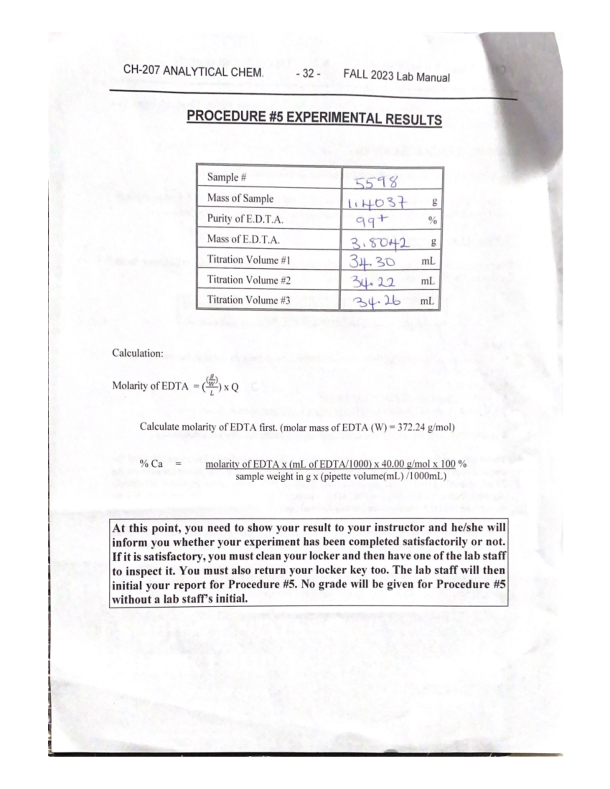 CH-207 Analytical CHEM. 2 - CH-207 - Studocu