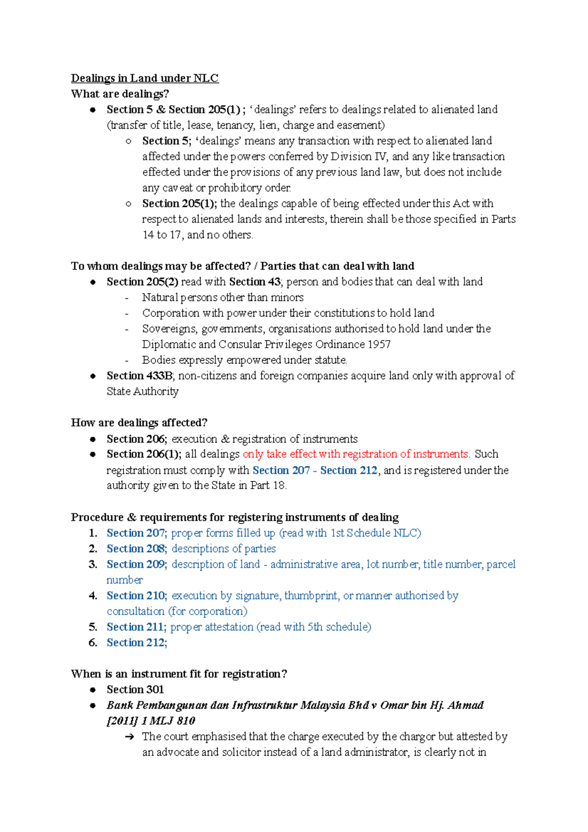 Dealings under NLC - Dealings in Land under NLC What are dealings ...