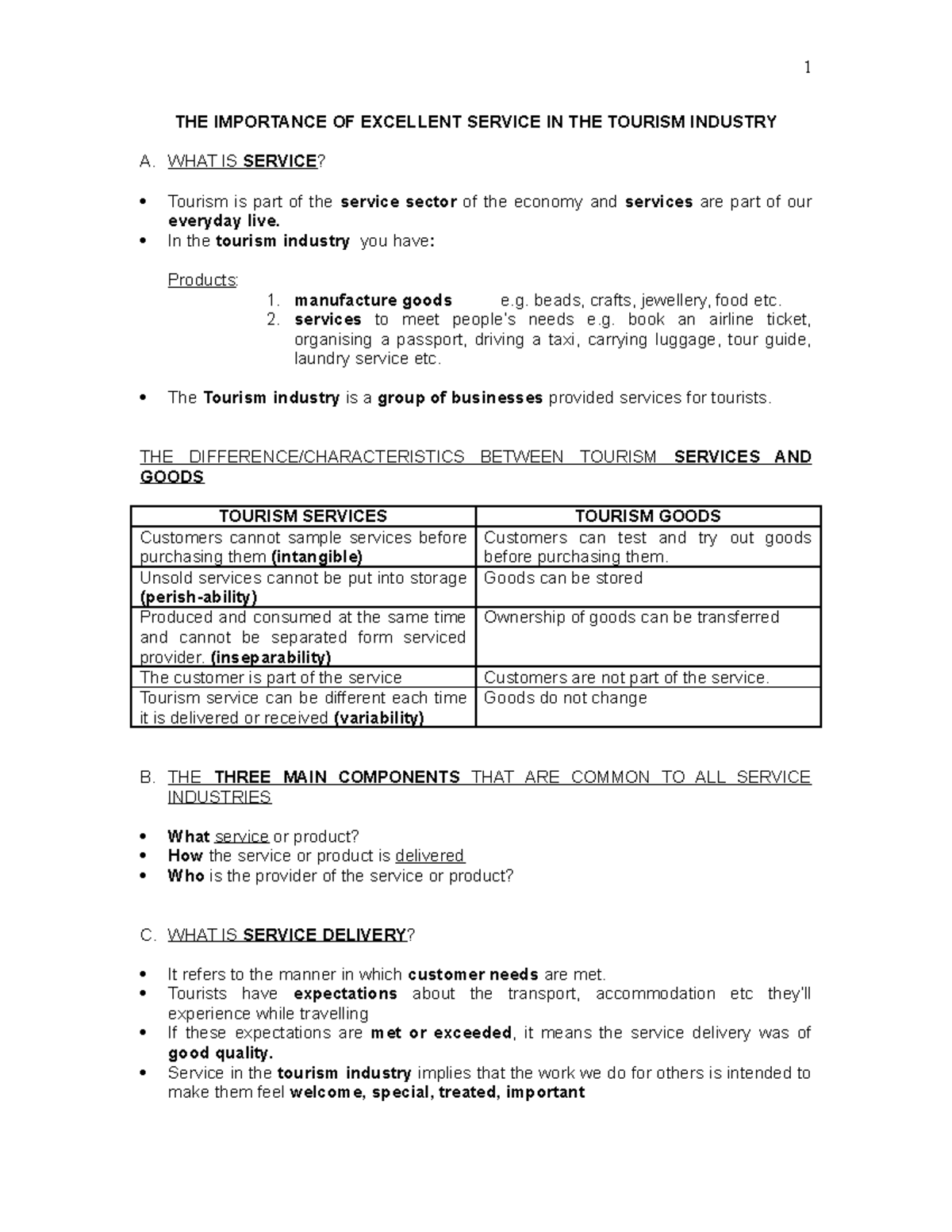 9048873 - THE IMPORTANCE OF EXCELLENT SERVICE IN THE TOURISM INDUSTRY ...