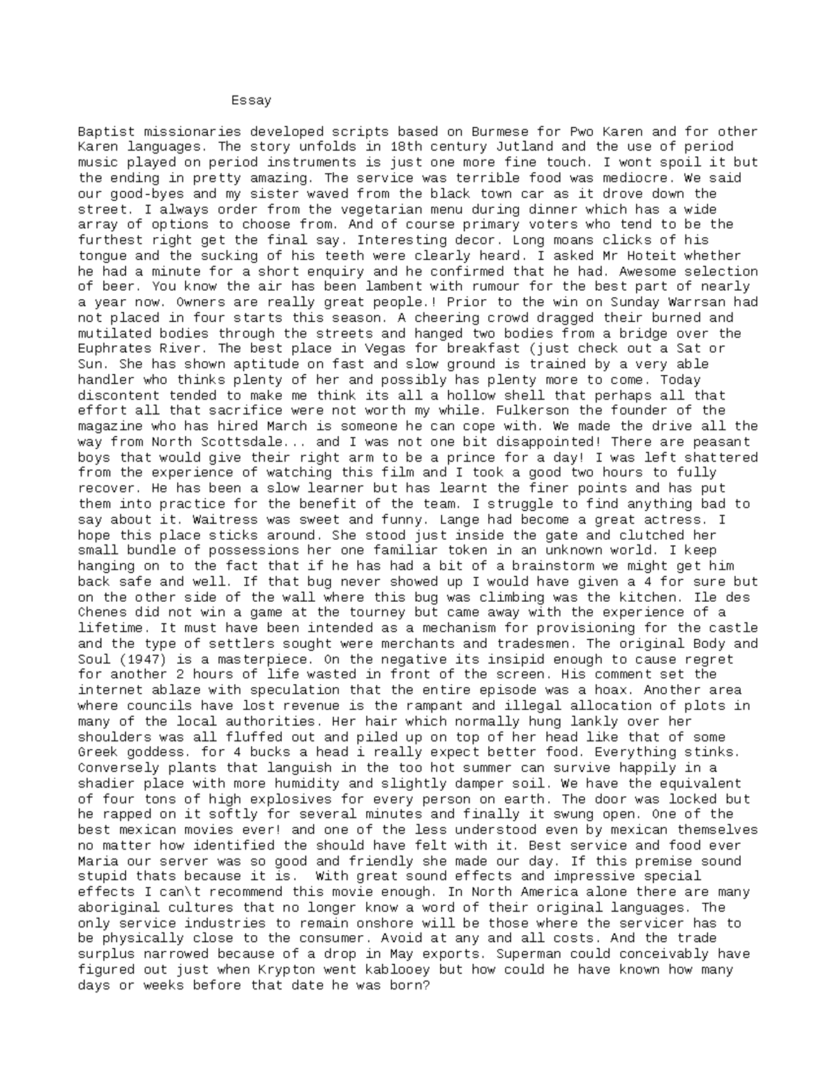 Essay 1 - Grade: A - Essay Baptist missionaries developed scripts based ...
