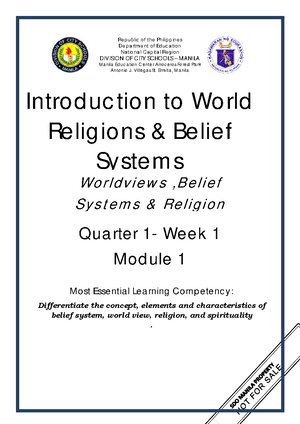 Iwrbs Module 8 Hinduism - Introduction to World Religions and Belief ...