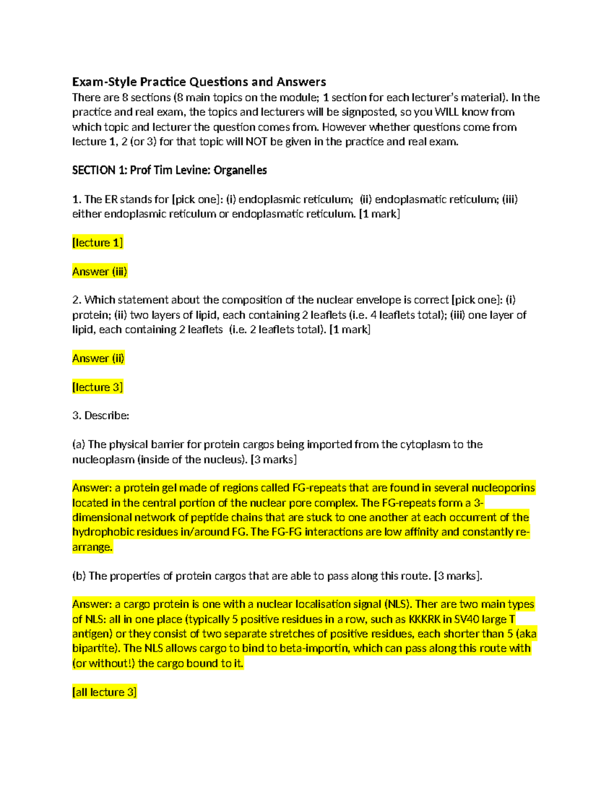 Complete Set of Questions with Answers ALL Topics 23-24 - Exam-Style ...