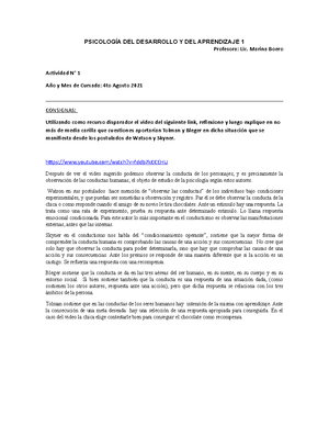 Psicologia DEL Desarrollo Y Aprendizaje 1 - Trabajo final: Psicología del Desarrollo y el - Studocu