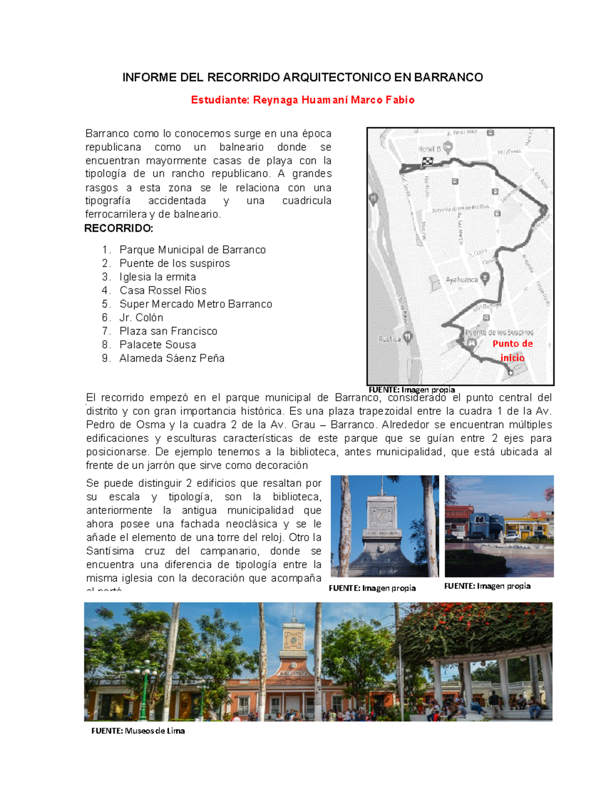Recorrido Barranco (Autoguardado) - INFORME DEL RECORRIDO ...