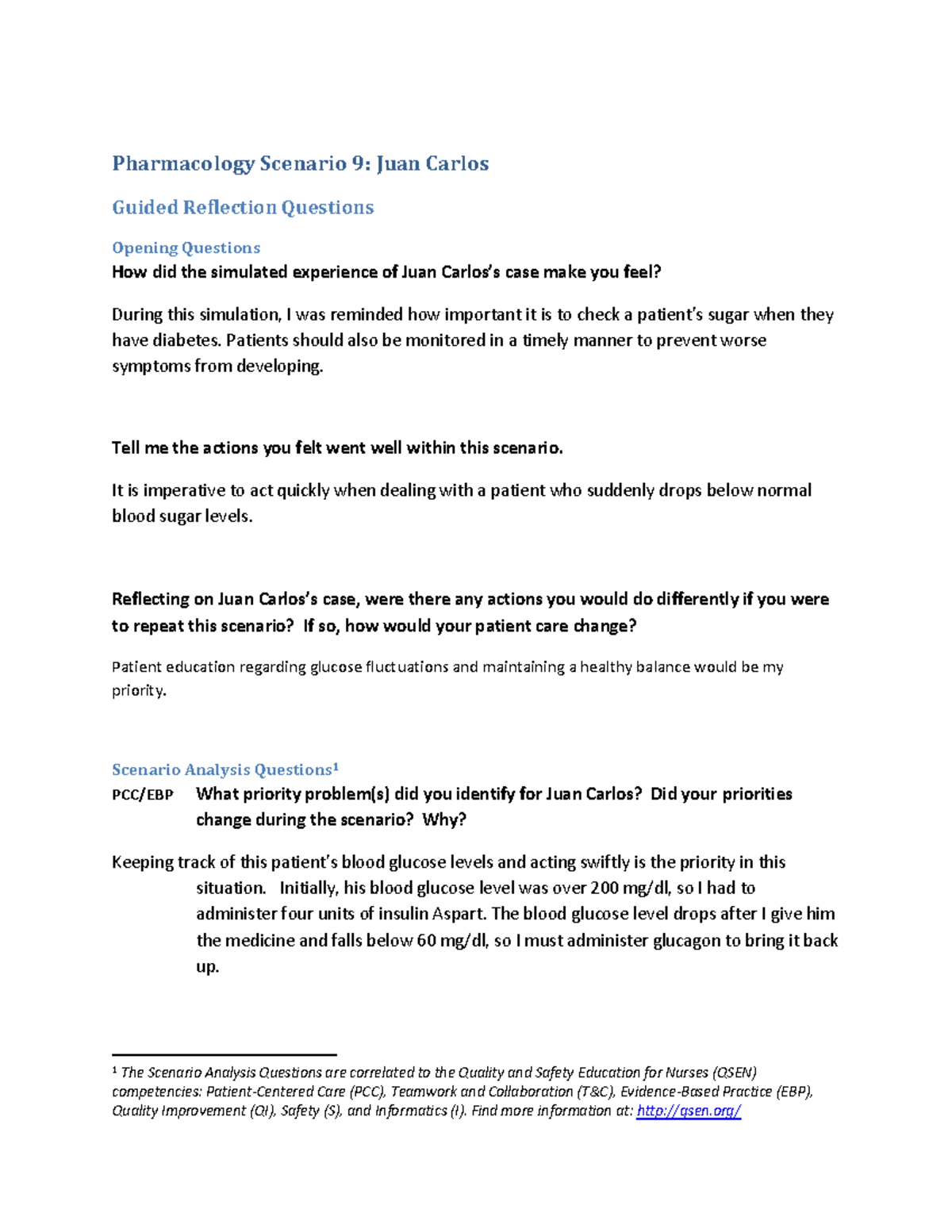 Pharm Scenario 09 Juan Carlos GRQ revised - Pharmacology Scenario 9 ...
