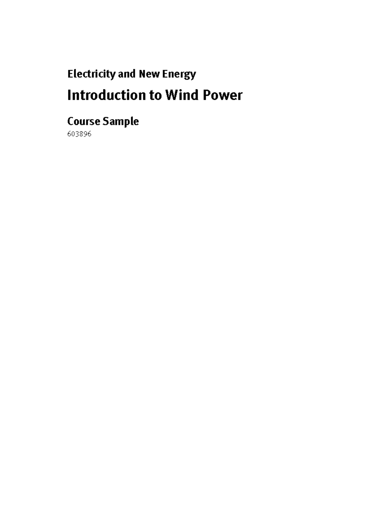 Introduction to Wind Power Course Sample 603896-603981 - Electricity ...