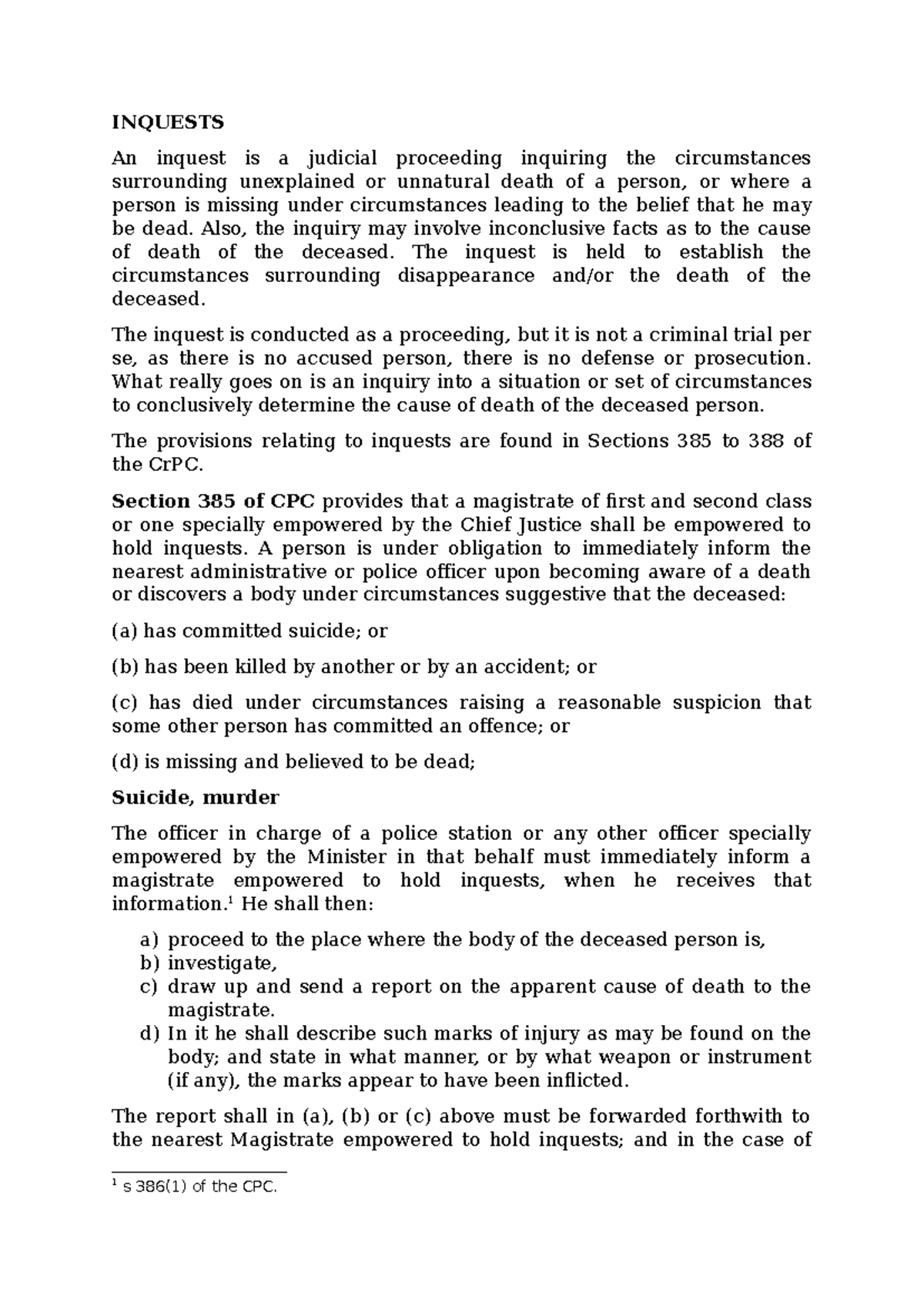 Detailed Review of Inquests - INQUESTS An inquest is a judicial ...