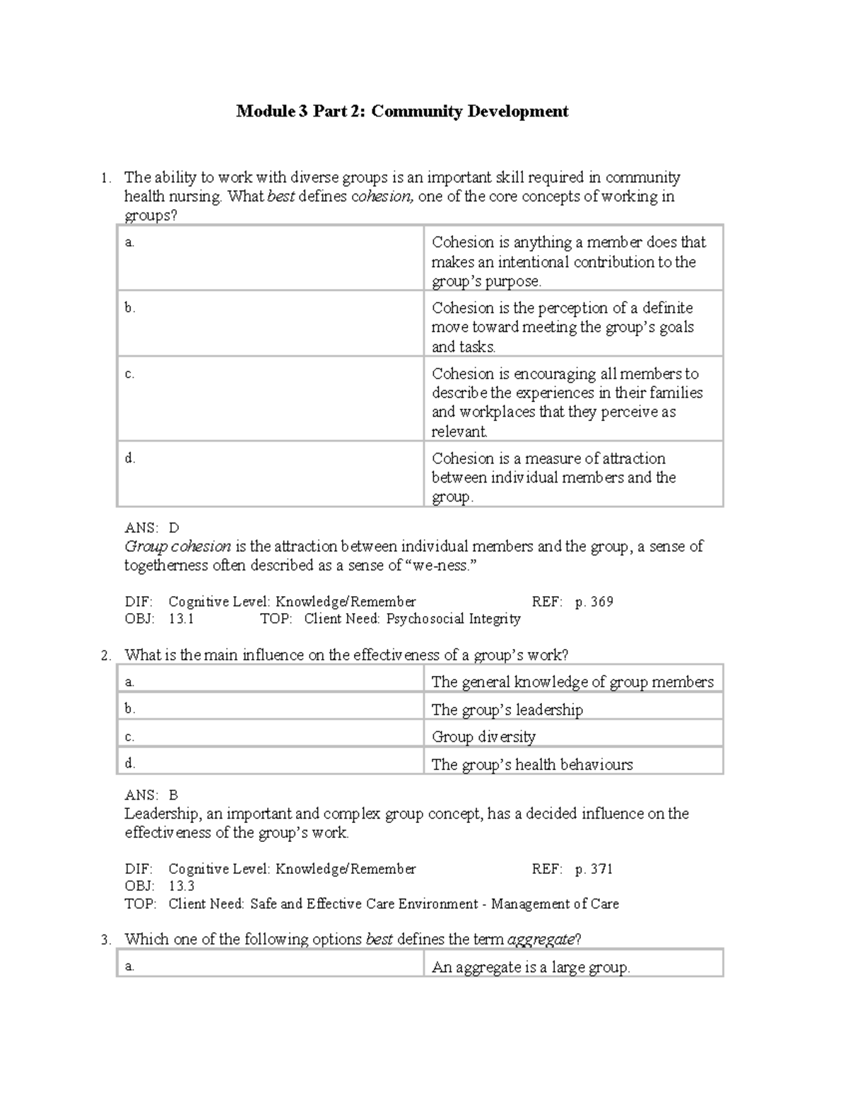 Module 3 Part 2: Community Development - Module 3 Part 2: Community ...