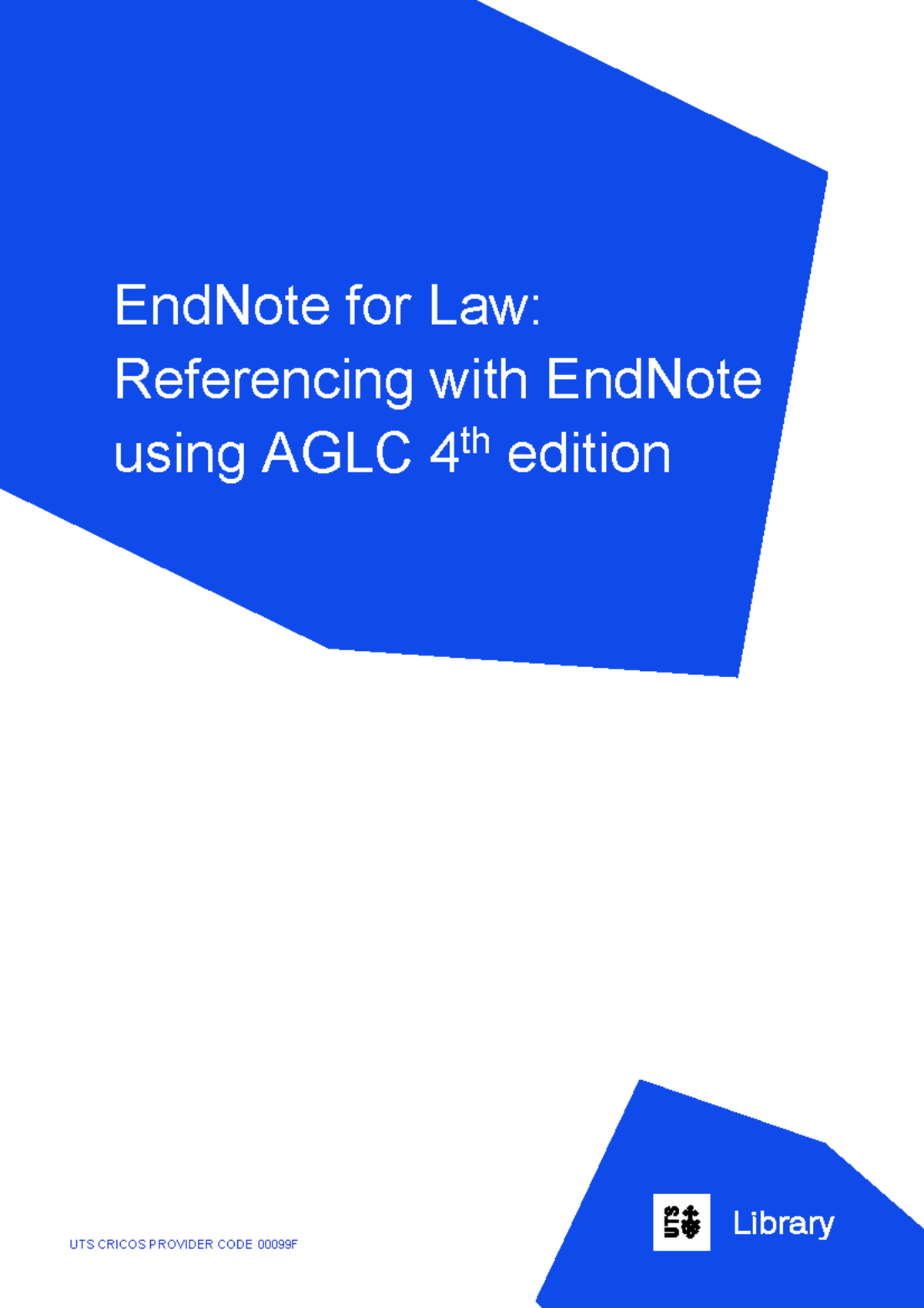 Referencing with End Note using AGLC 4th edition - Laws123 - VU - Studocu