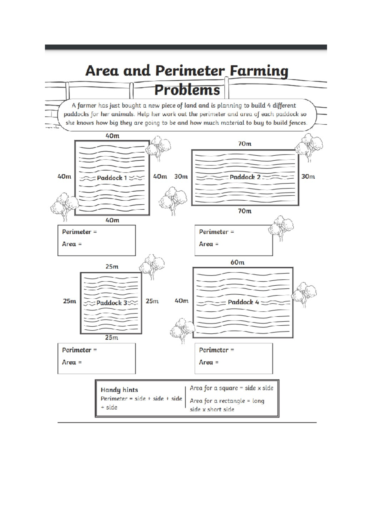Area and perimeter hw - maths algebra - Studocu