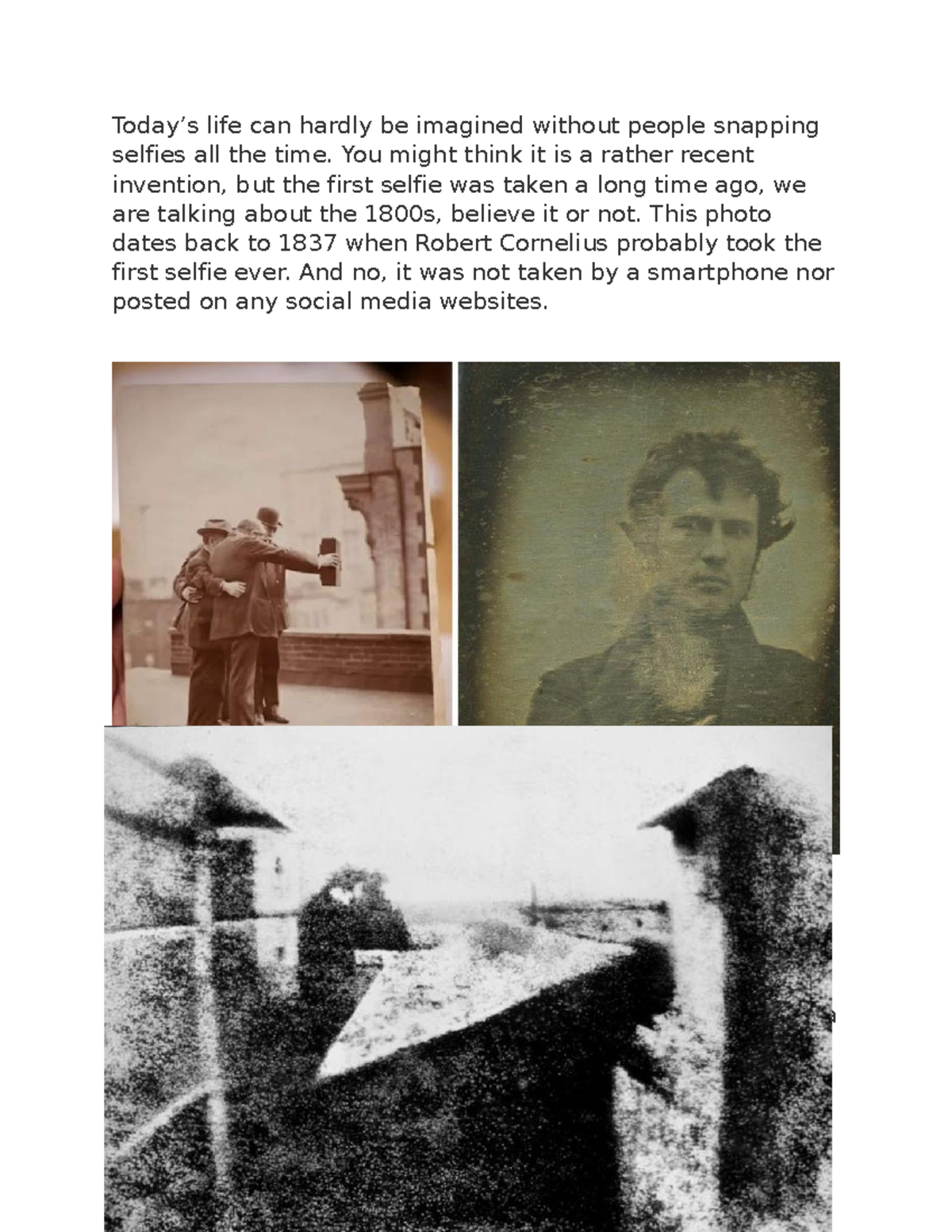 1st selfie - Awesome - Today’s life can hardly be imagined without ...