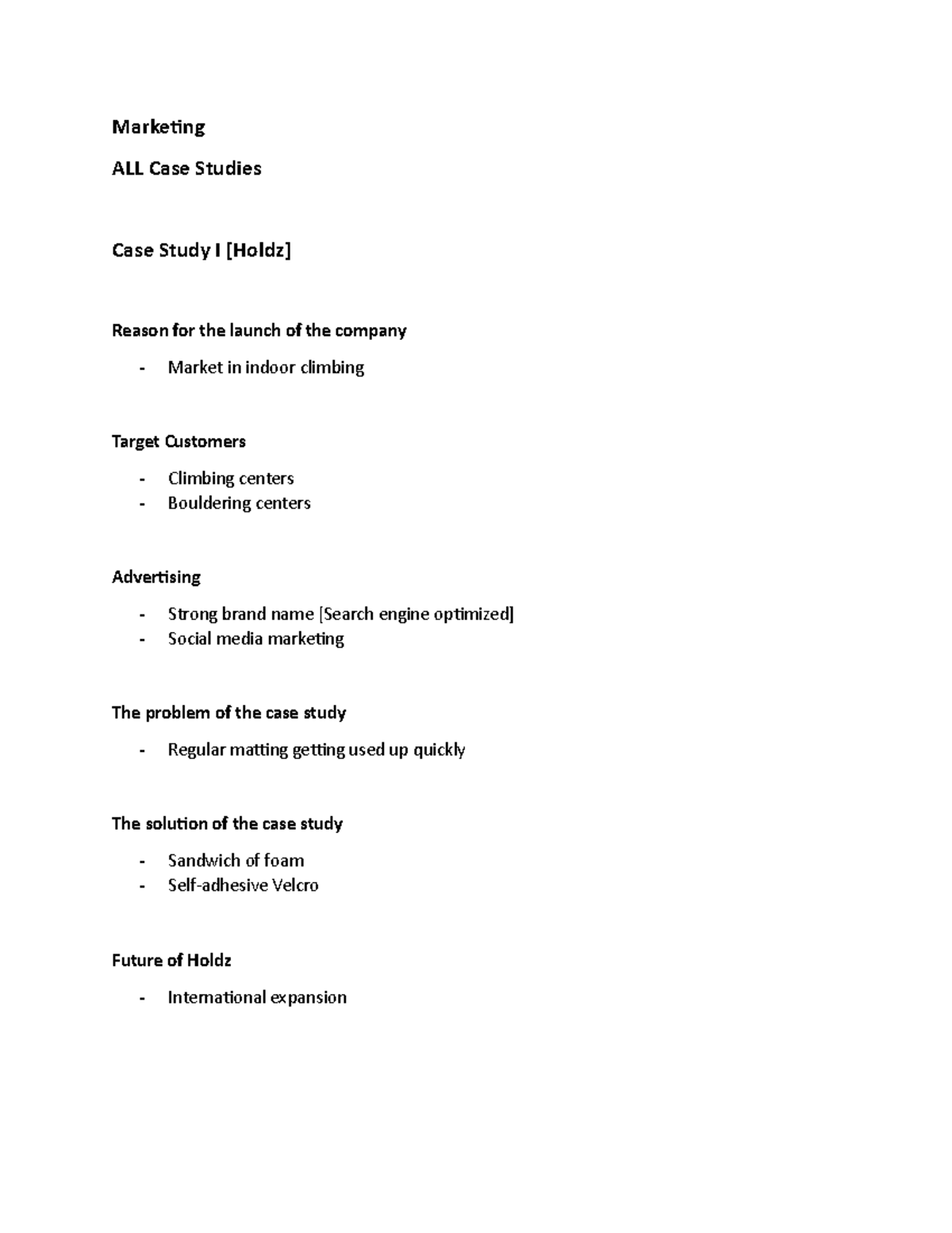 Marketing - Case Studies - Marketing ALL Case Studies Case Study I ...