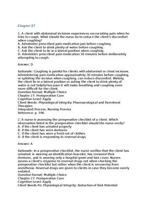 Nursing - CTE - Standard - Studocu