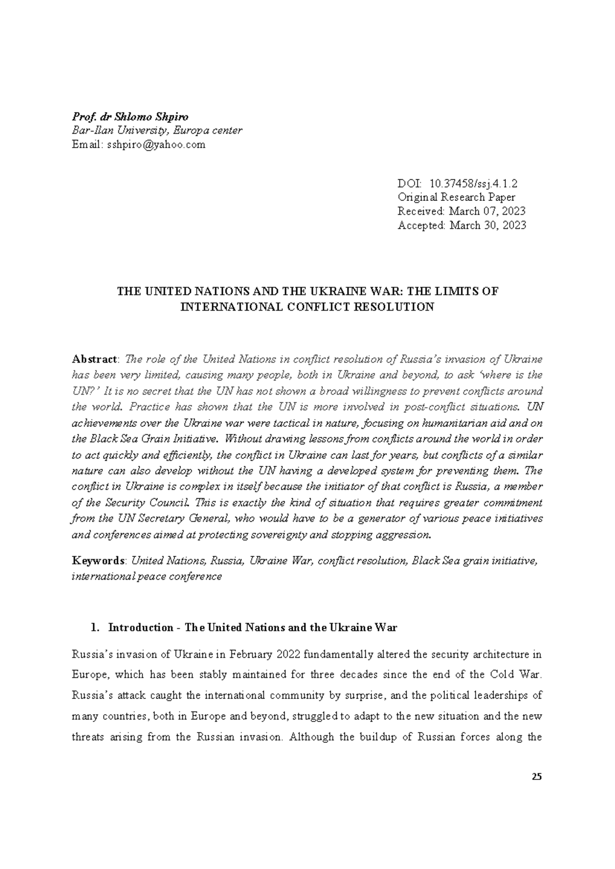 Shpiro 2023 - nkl - Prof. dr Shlomo Shpiro Bar-Ilan University, Europa ...