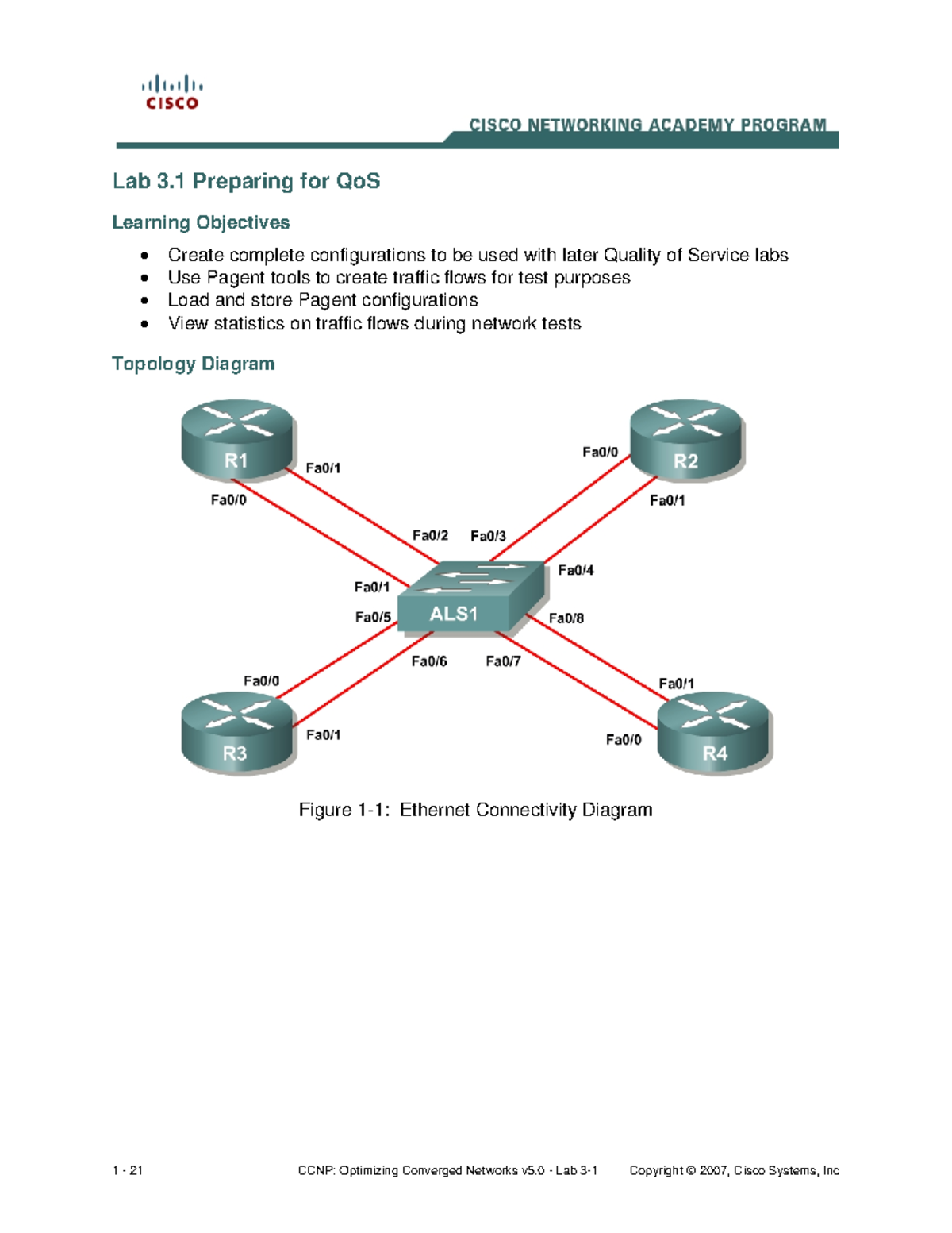 L3.1 Preparing for Qo S - gracias - Lab 3 Preparing for QoS Learning Objectives • Create ...