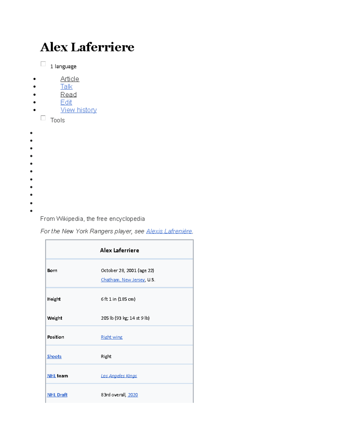 8 - essay - Alex Laferriere 1 language Article Talk Read Edit View ...