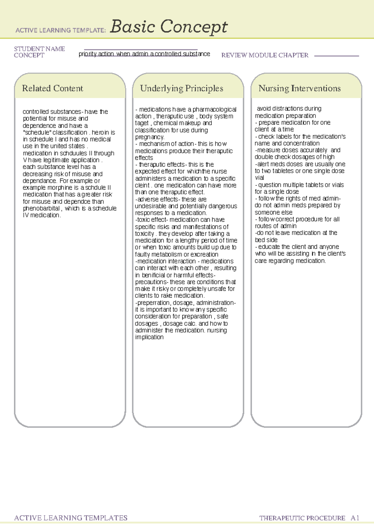 Basic Concept form - NUR 426 - STUDENT NAME CONCEPT REVIEW MODULE CHAPTER Related Content ...