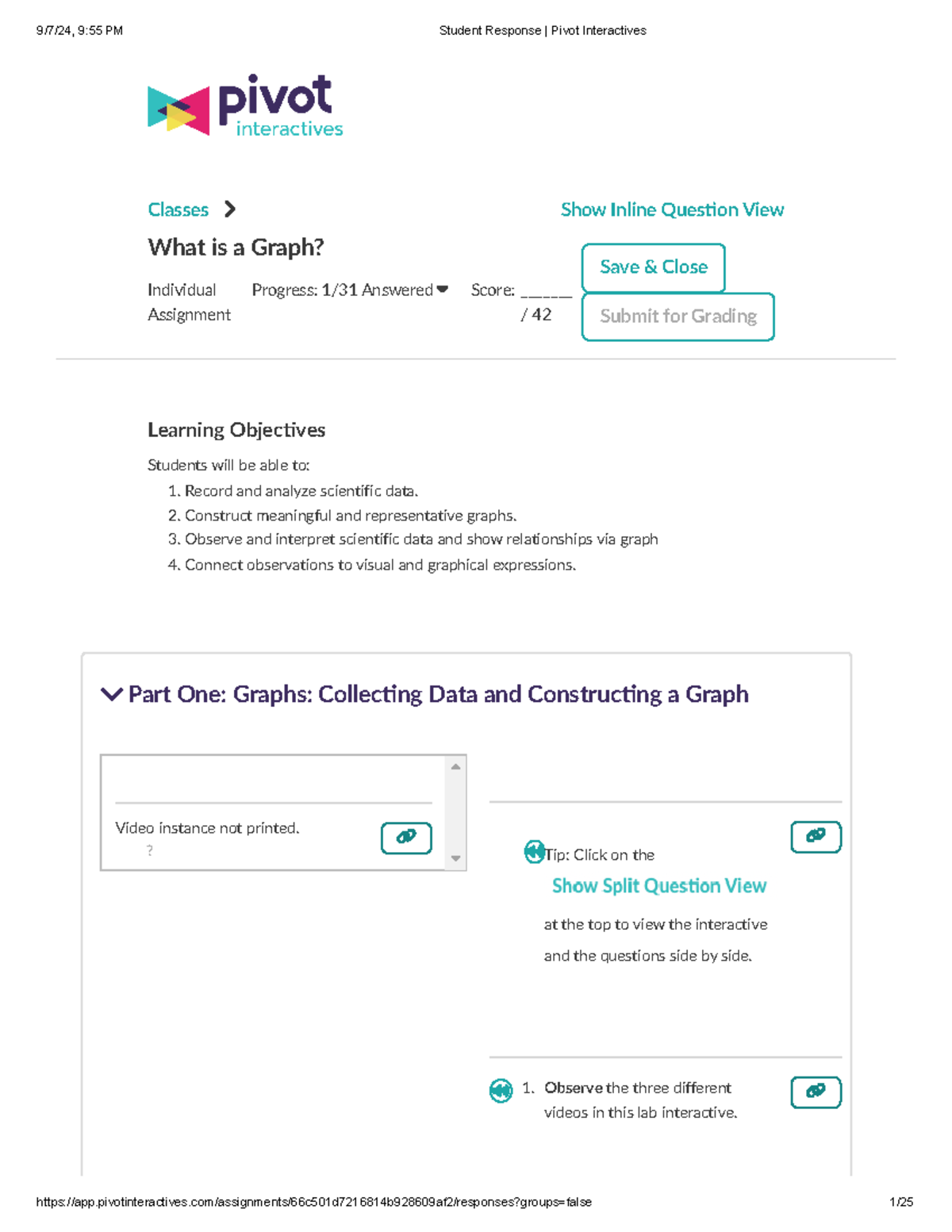 Student Response Pivot Interactives 3 - Classes Show Inline Queson View ...