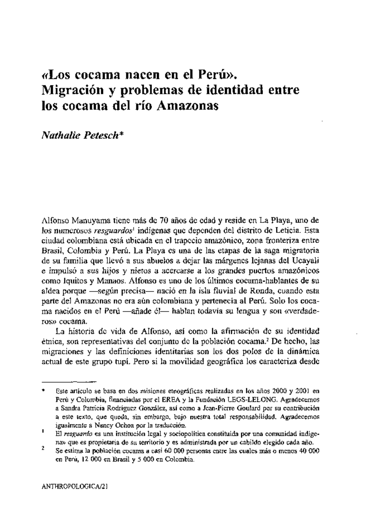 04. Petesch Los cocama y problemas de identidad - ~Los cocama nacen en ...