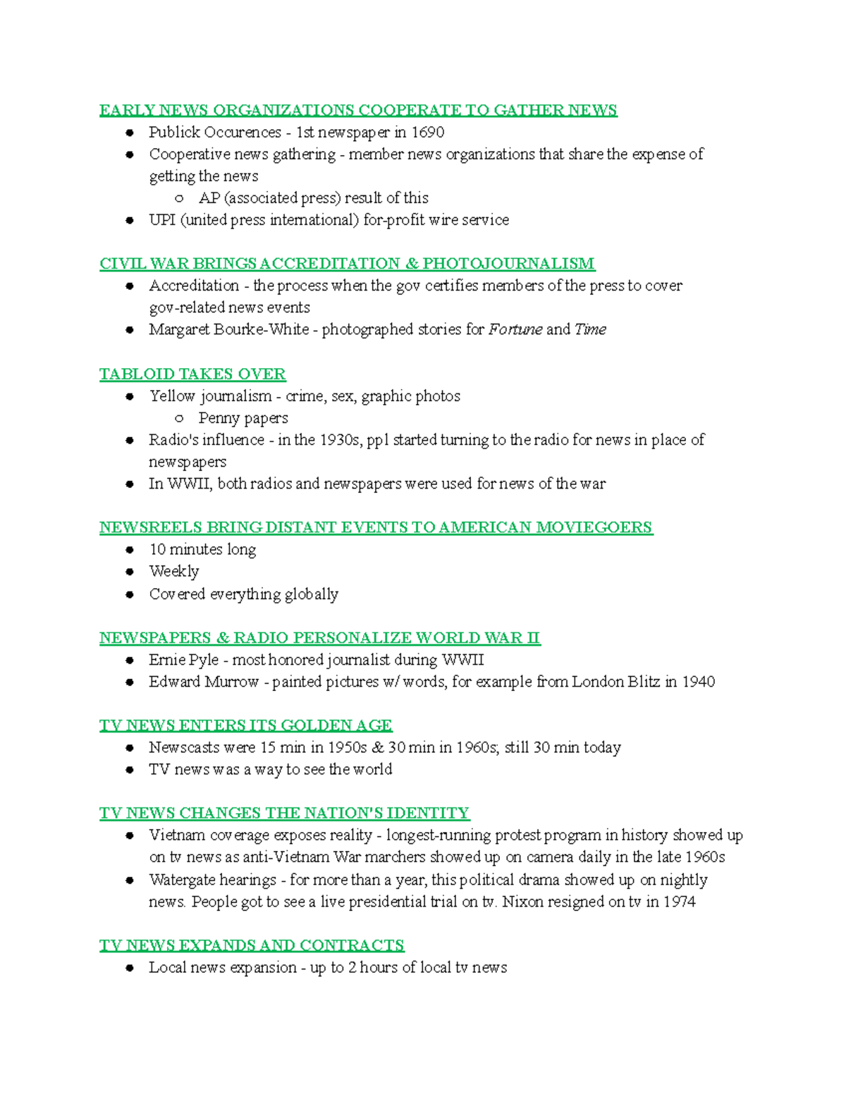 Mass Media #11 - EARLY NEWS ORGANIZATIONS COOPERATE TO GATHER NEWS ...