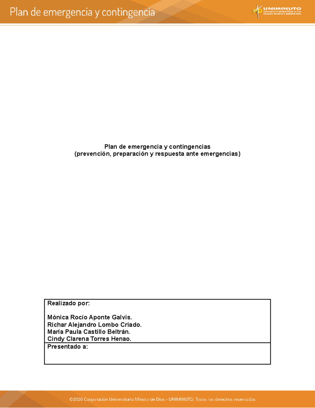 PLAN DE Emergencia (2) (1) - Plan de emergencia y contingencias ...
