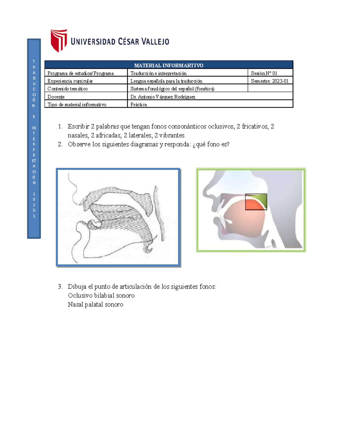 Práctica calificada de fonética del español - MATERIAL INFORMARTIVO ...