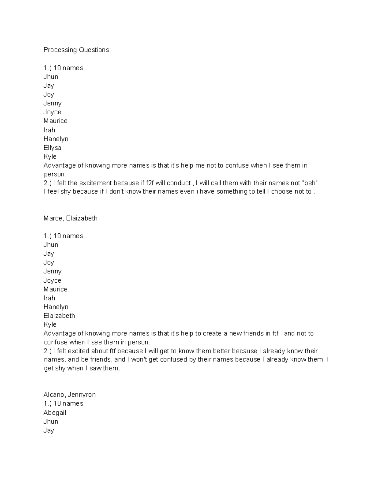 Reflection Paper Processing Questions 1 10 Names Jhun Jay Joy reflection-paper-processing-questions-1-10-names-jhun-jay-joy