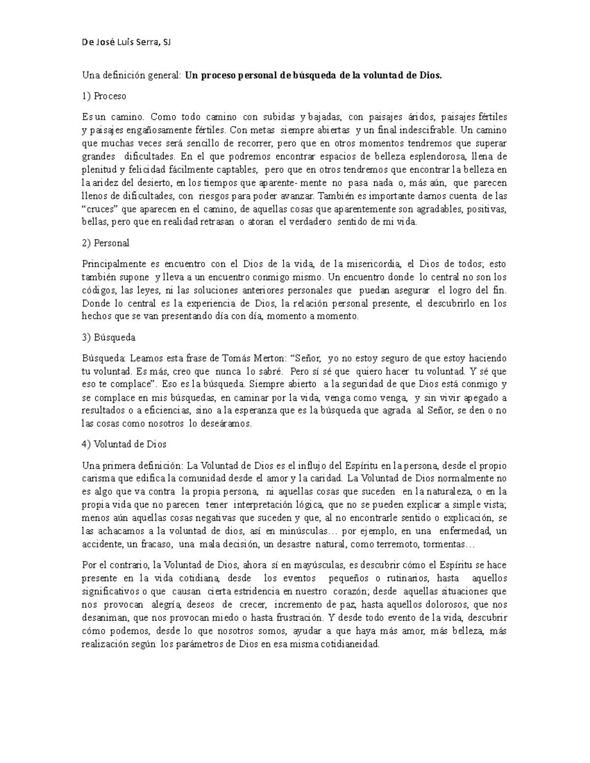 El discernimiento - Saber discernir - De José Luis Serra, SJ Una ...