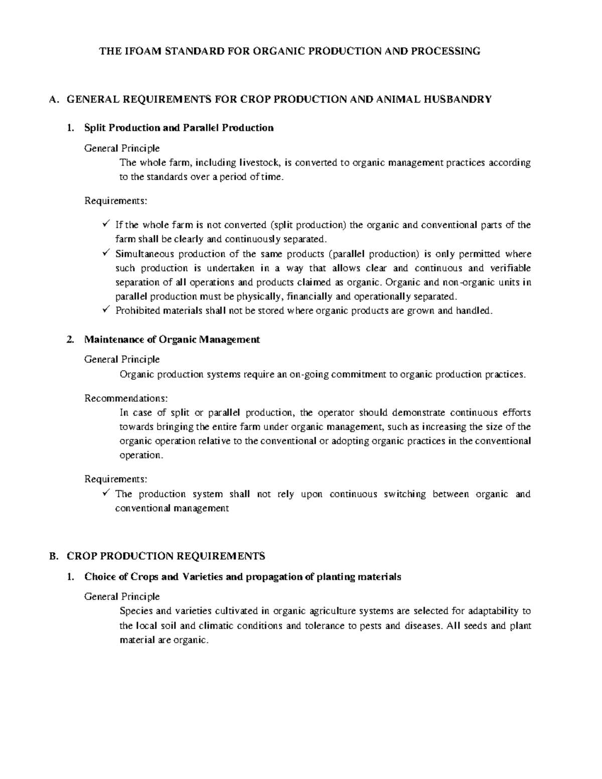 THE Ifoam Standard FOR Organic Production AND Processing - THE IFOAM ...