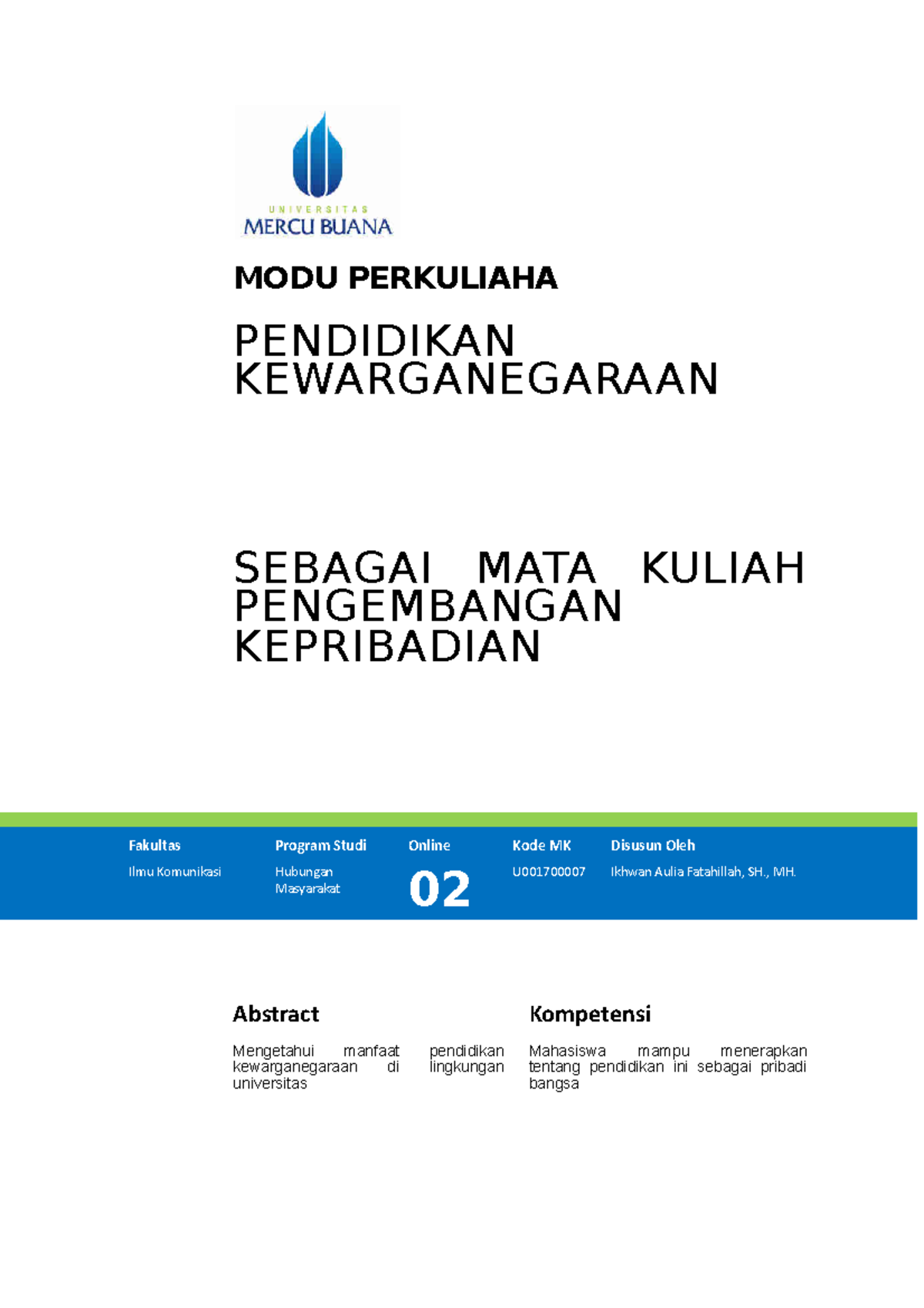 Mdl 2 kwg - Mdl 2 kwg - MODU PERKULIAHA PENDIDIKAN KEWARGANEGARAAN SEBAGAI MATA KULIAH ...