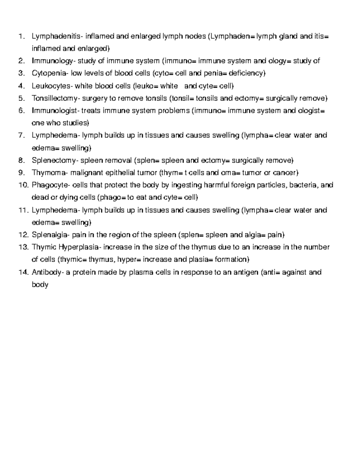 Medterm lymphatic system - Lymphadenitis- inflamed and enlarged lymph ...
