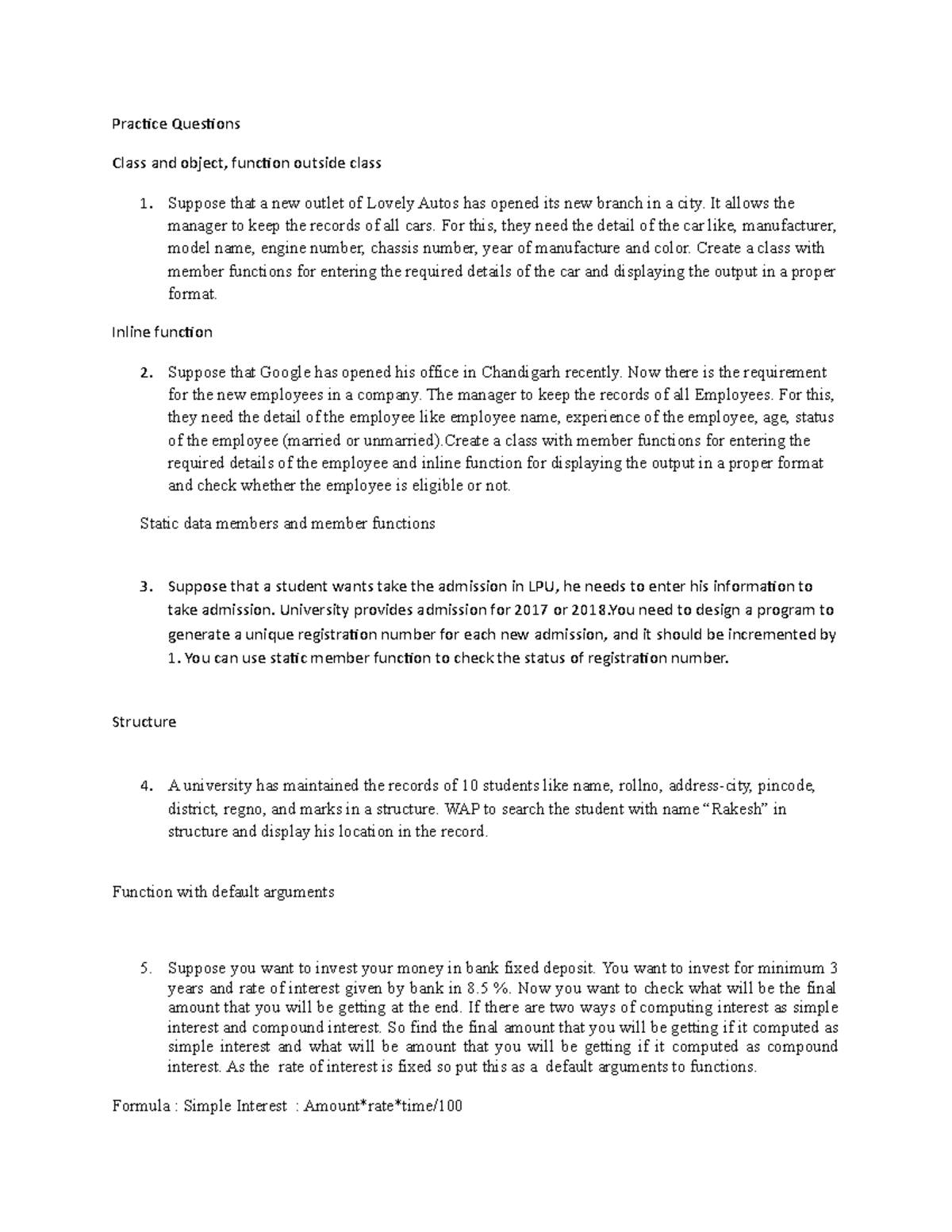 Practice Questions Unit1 Practice Questions Class And Object practice-questions-unit1-practice-questions-class-and-object