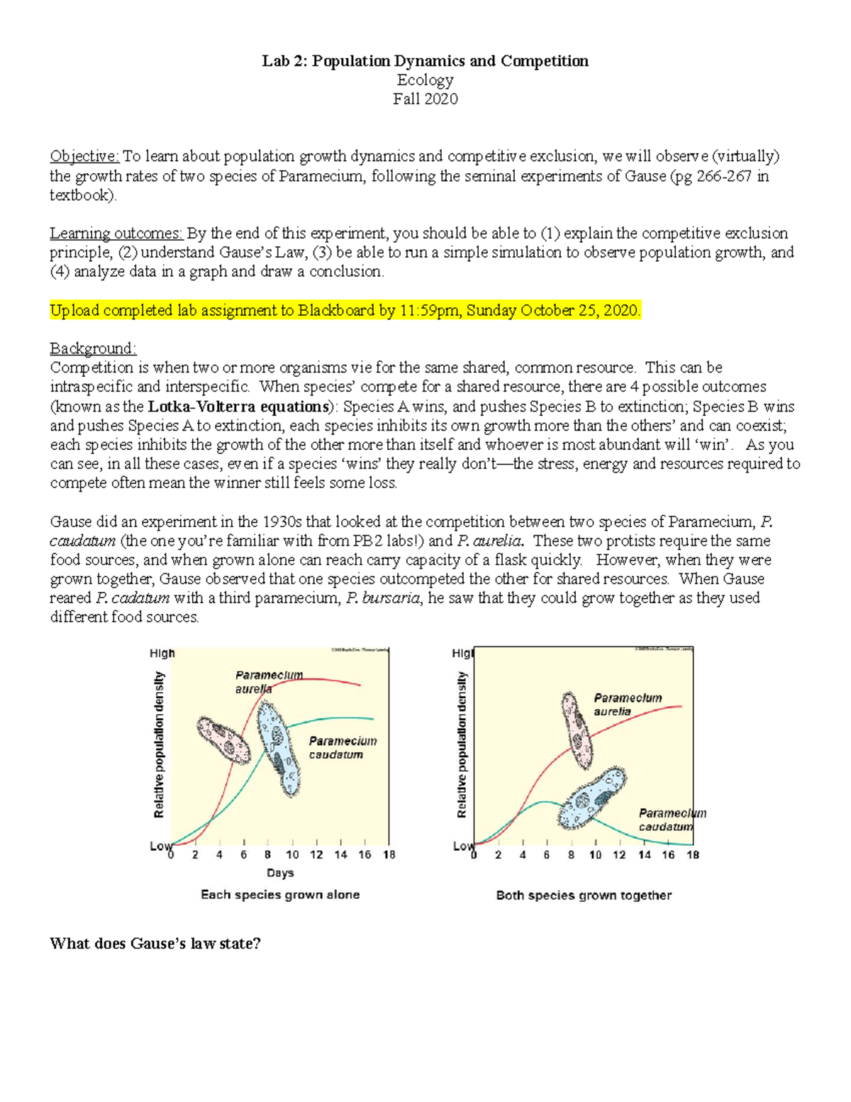 2020FALL Lab 2 Populations and Interspecific Competition - Lab 2 ...