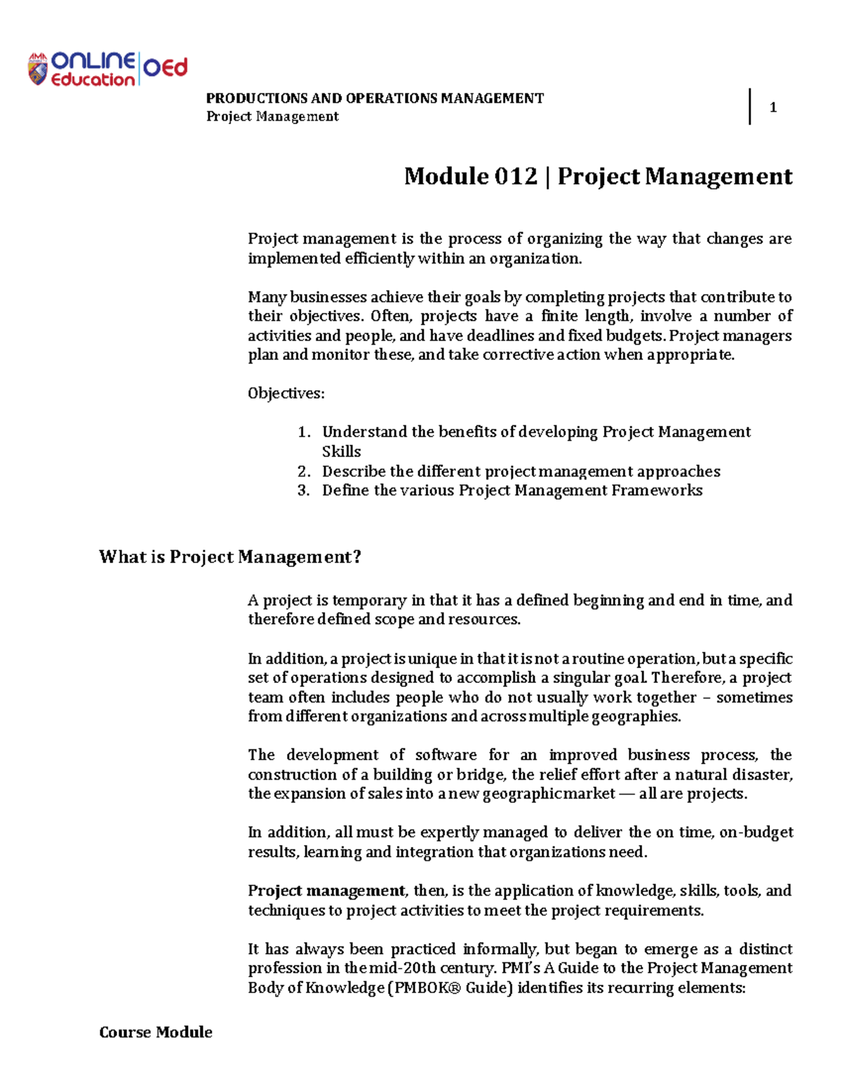 Project-Management - lectures notes in project management - PRODUCTIONS ...