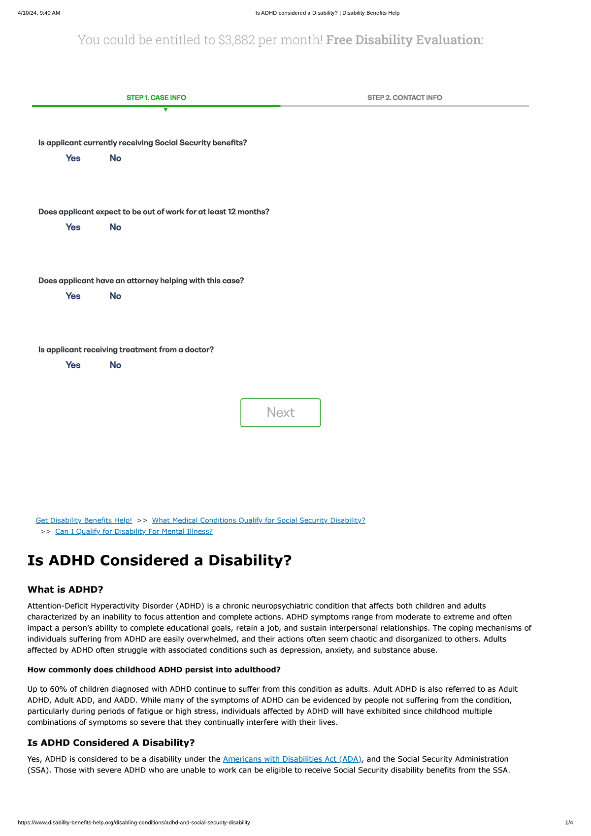 Is ADHD considered a Disability Disability Benefits Help - You could be ...