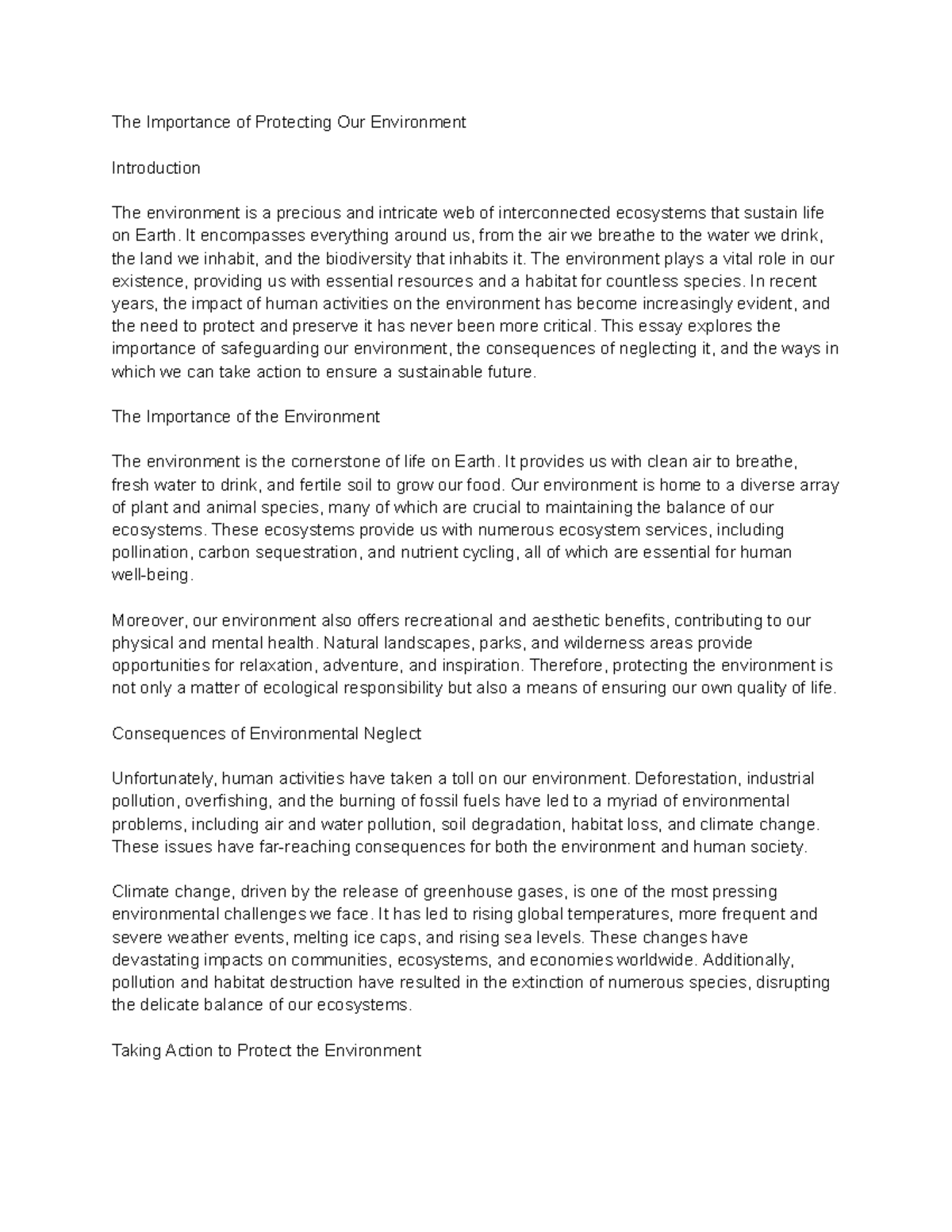 Gardening - biology - The Importance of Protecting Our Environment ...