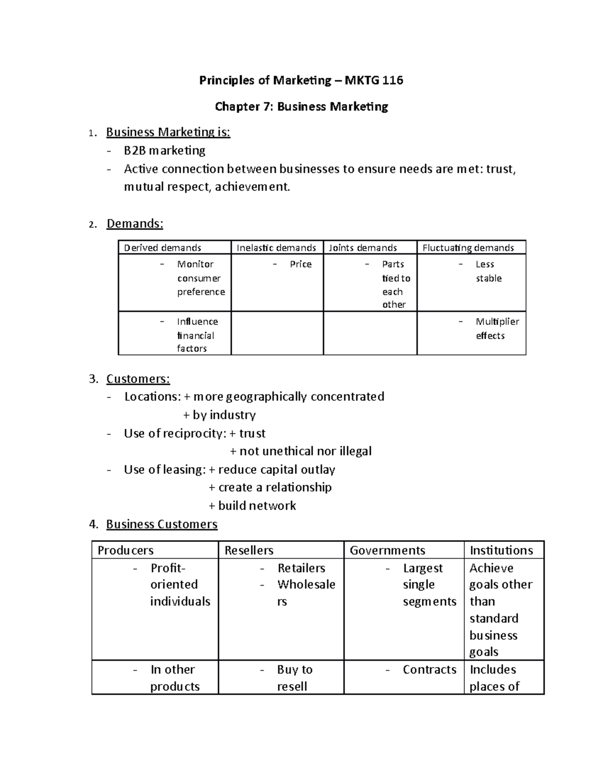 Principles of Marketing - MKTG 116 - Chapter 07 - Principles of ...