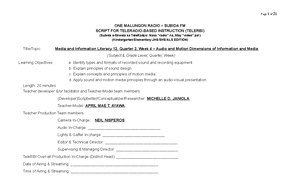OMR Tele RBI Script MIL Q2LAS4 WEEK3 - ONE MALUNGON RADIO – SUBIDA FM ...
