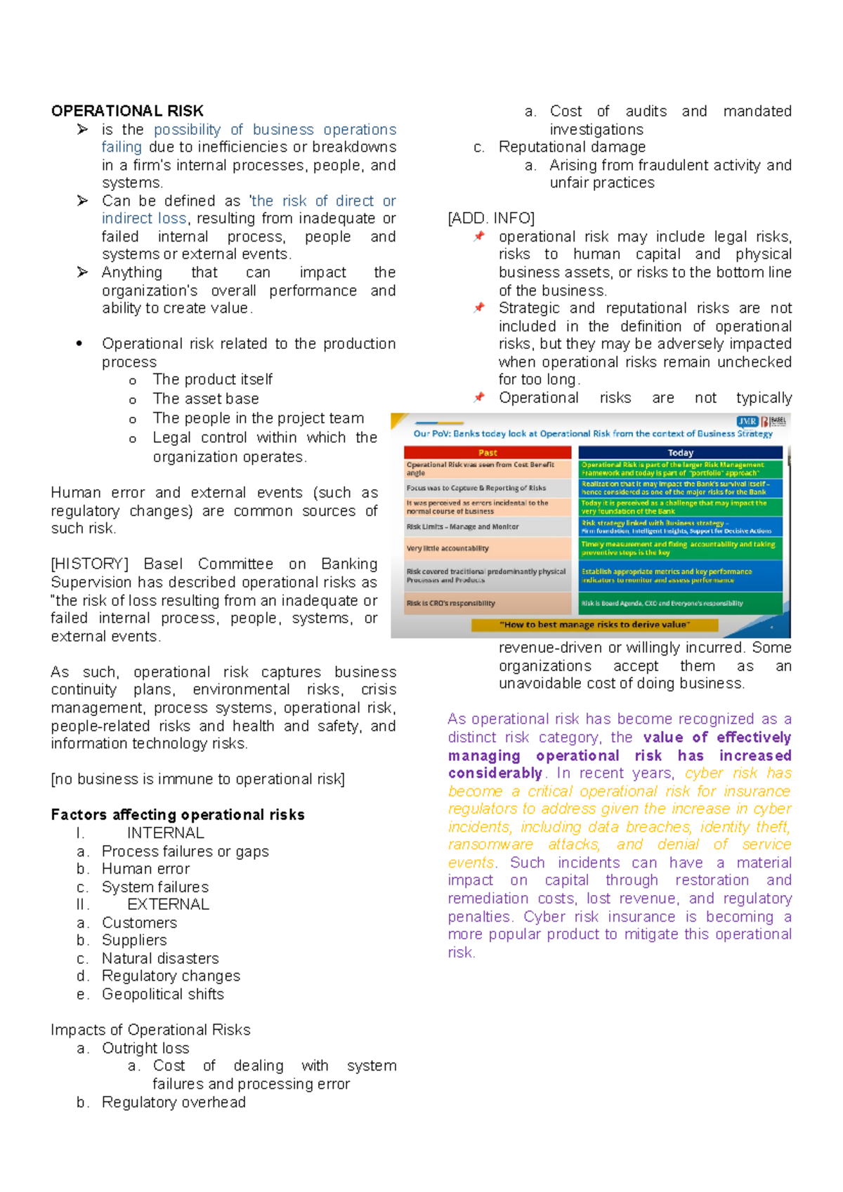 Reporting Guide Operational Risk - OPERATIONAL RISK is the possibility ...