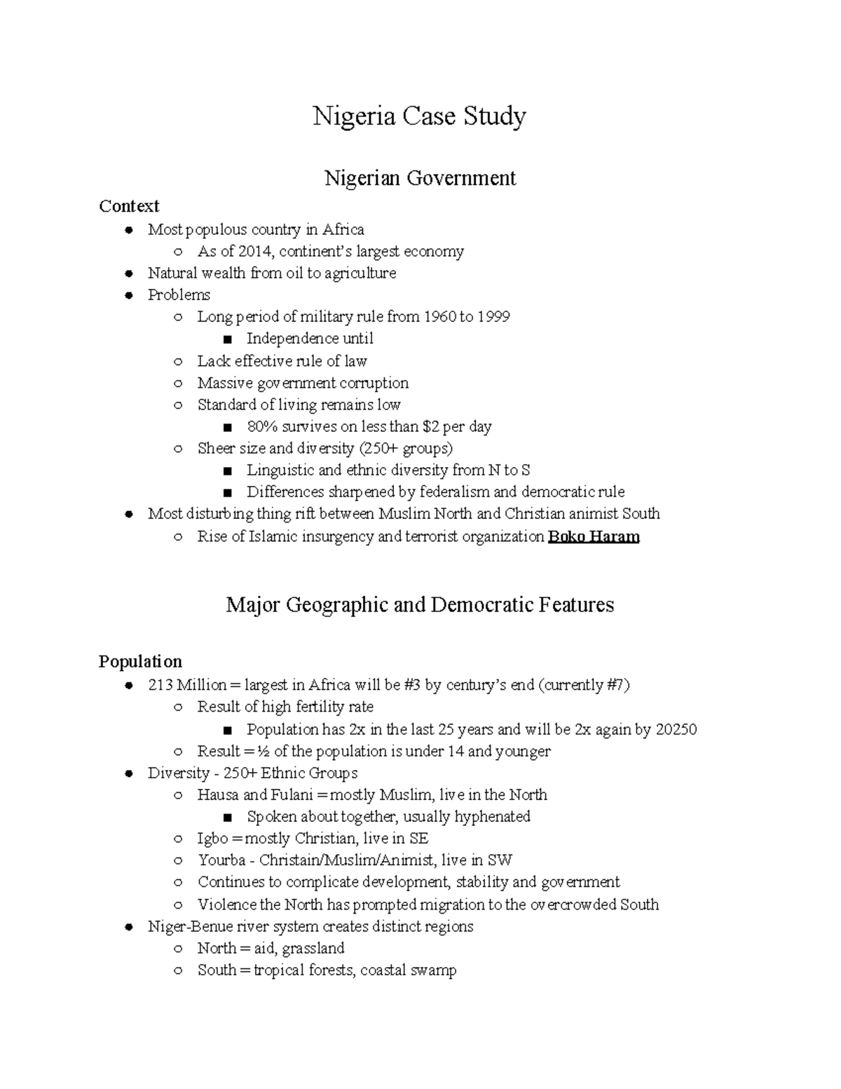 Nigeria Case Study - Nigeria Case Study Nigerian Government Context Most populous country in ...