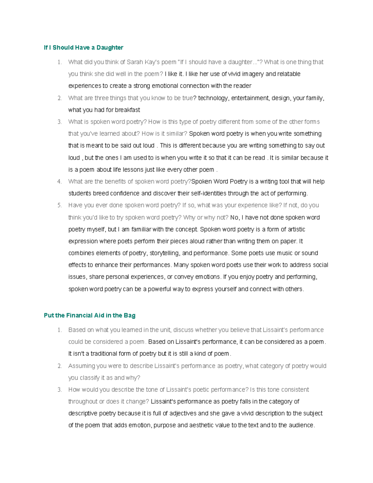 Unit 7 lab - Each of these are a mix of creative writing and ELA sheets ...