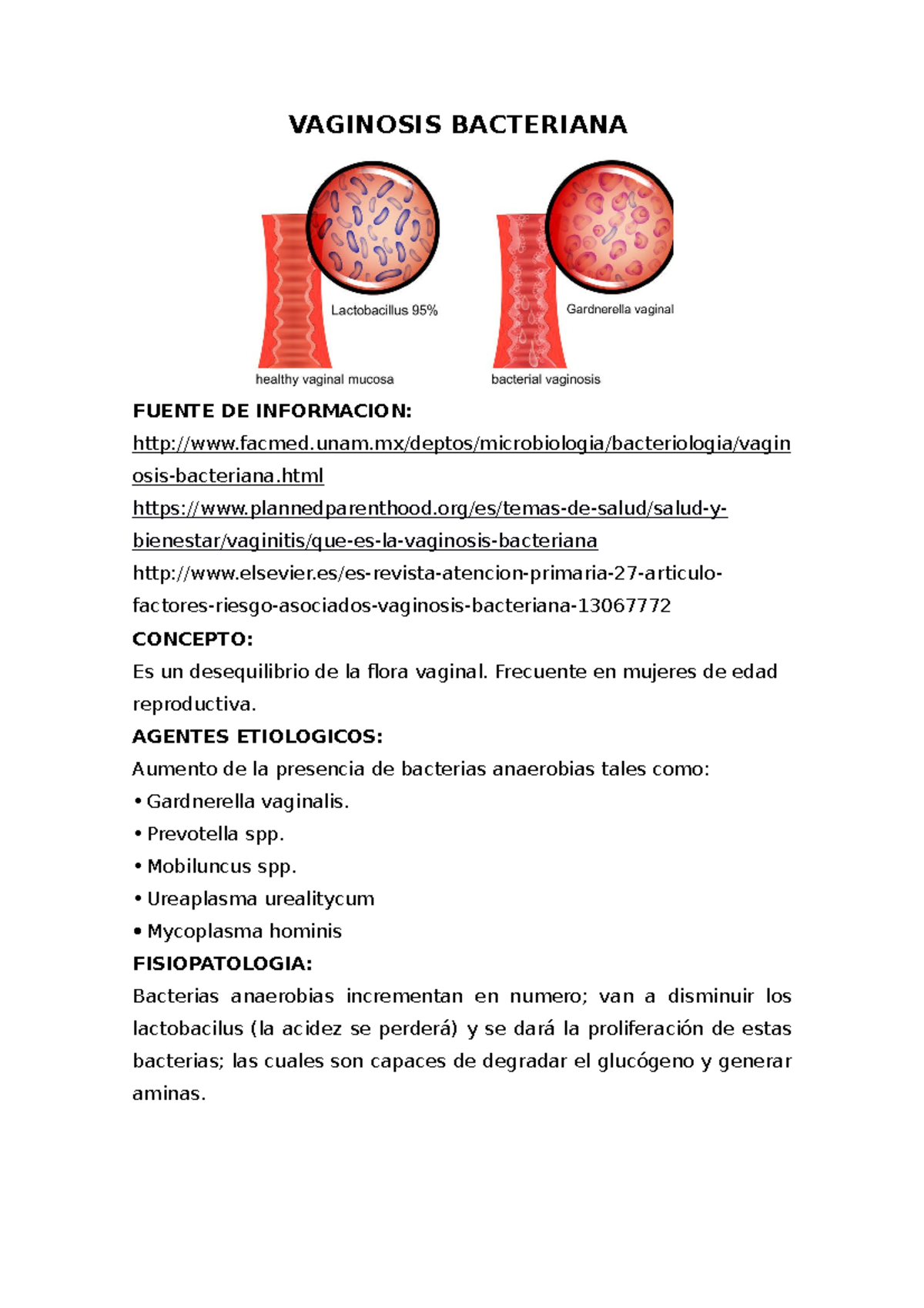 Vaginosis bacteriana - VAGINOSIS BACTERIANA FUENTE DE INFORMACION ...