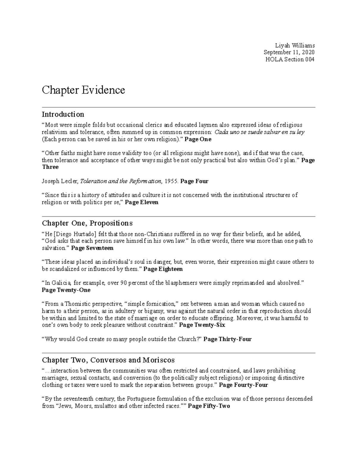 Chapter Evidence - Fall 2020 Douglas Cutter - Liyah Williams September ...