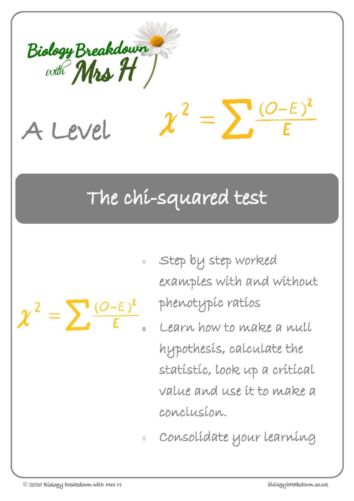 Chi squared - mathematical skills - The chi-squared test Step by step ...