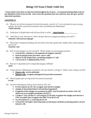 Biology 210 Exam 2 Study Guide (Boyer) - Biology 210 Exam 2 Study Guide ...