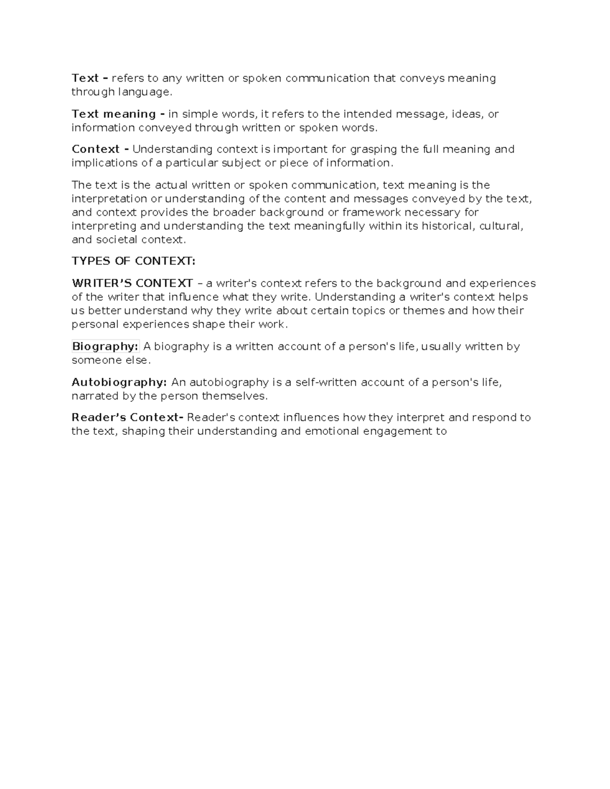 Final-demo - Text – refers to any written or spoken communication that ...