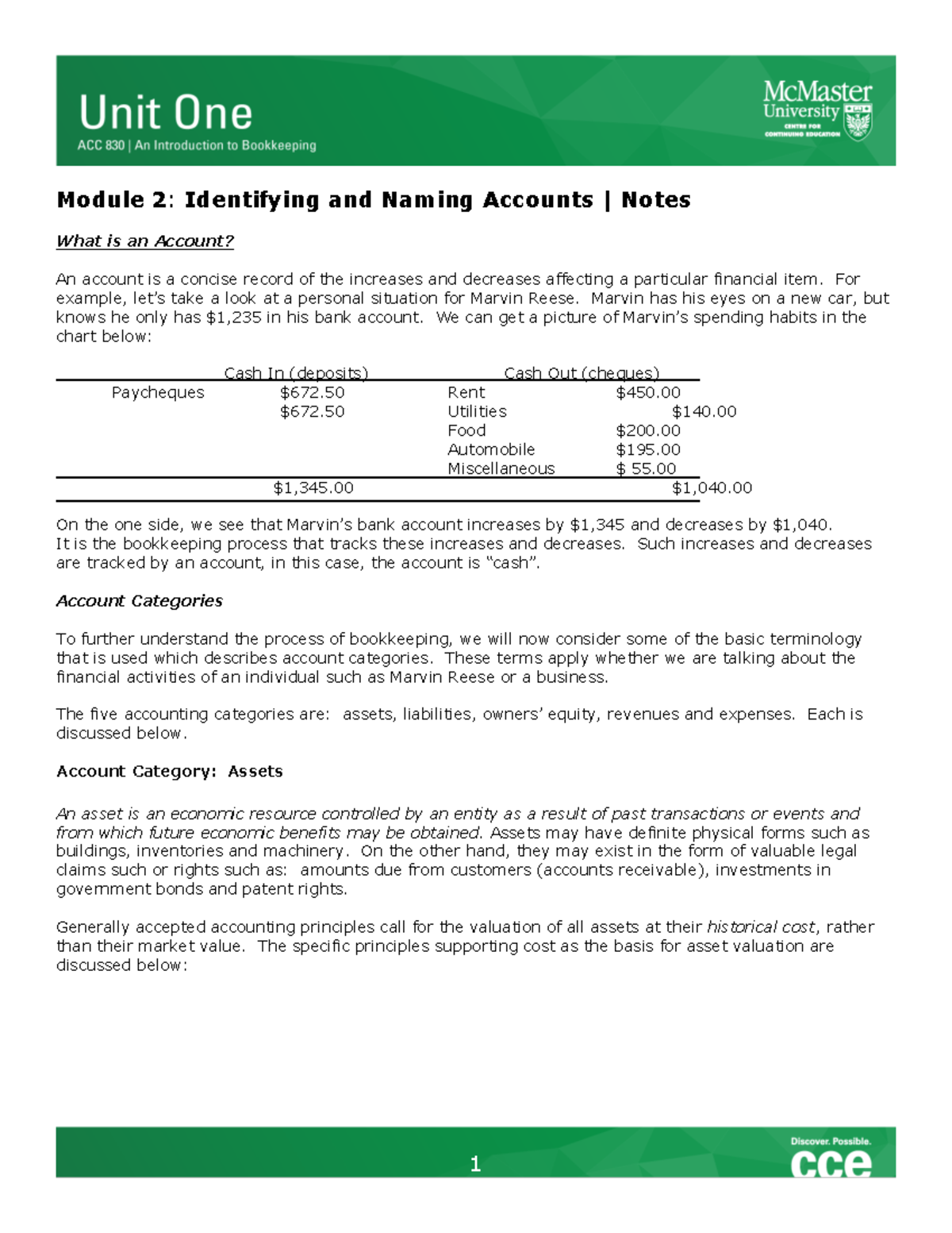 Unit1-Module 2-Notes - ACC925 - Module 2 : Identifying and Naming ...