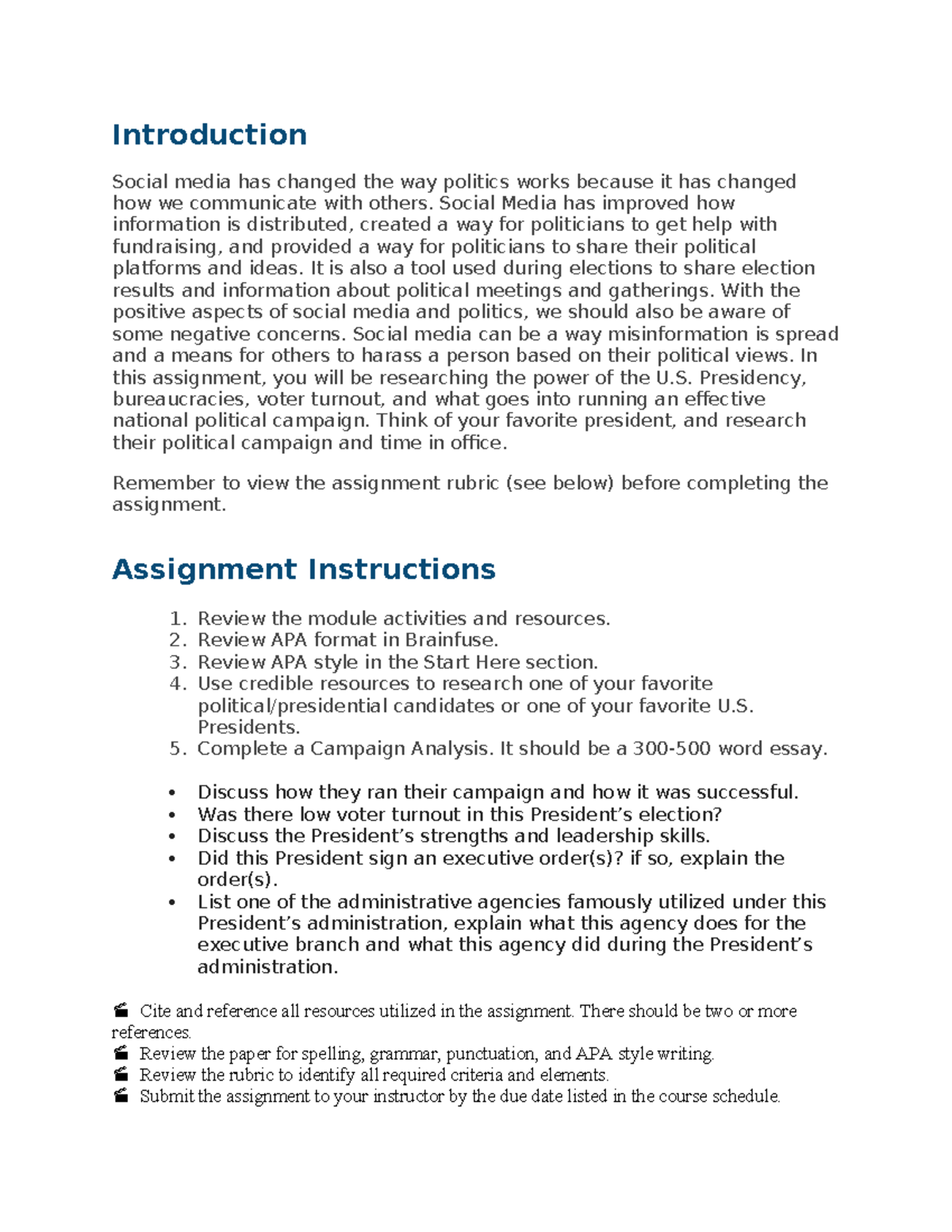 Introduction - Barack Obama's 2008 presidential campaign was a ...